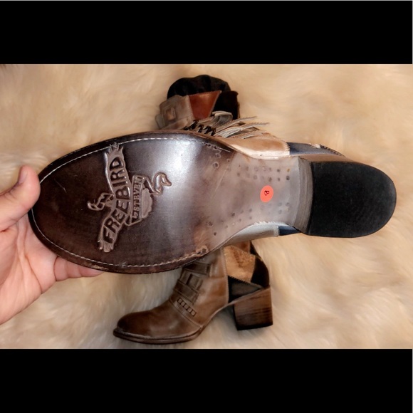 Freebird by Steven | Shoes | Rarefreebird Cassidy Taupe Patchwork Boots ...